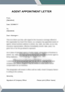 Agent Appointment Letter Sample with Examples [Word]