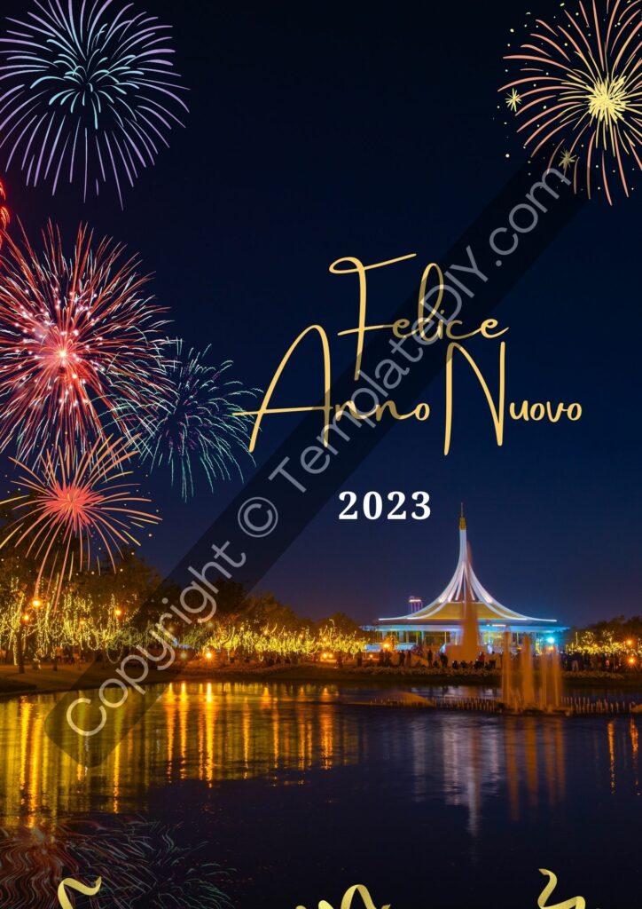 Italian New Year Greetings Template Printable PDF, Word