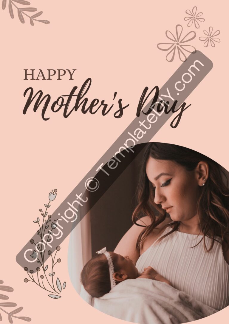 Mothers Day Template Blank Printable PDF, Word [Editable]