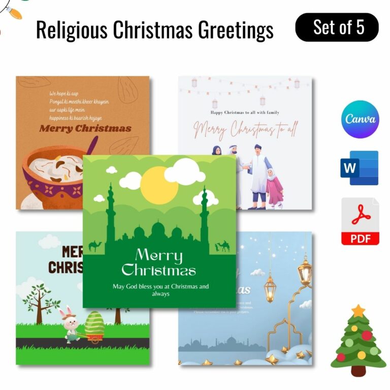 Christmas Template Printable in PDF [Instant Download]