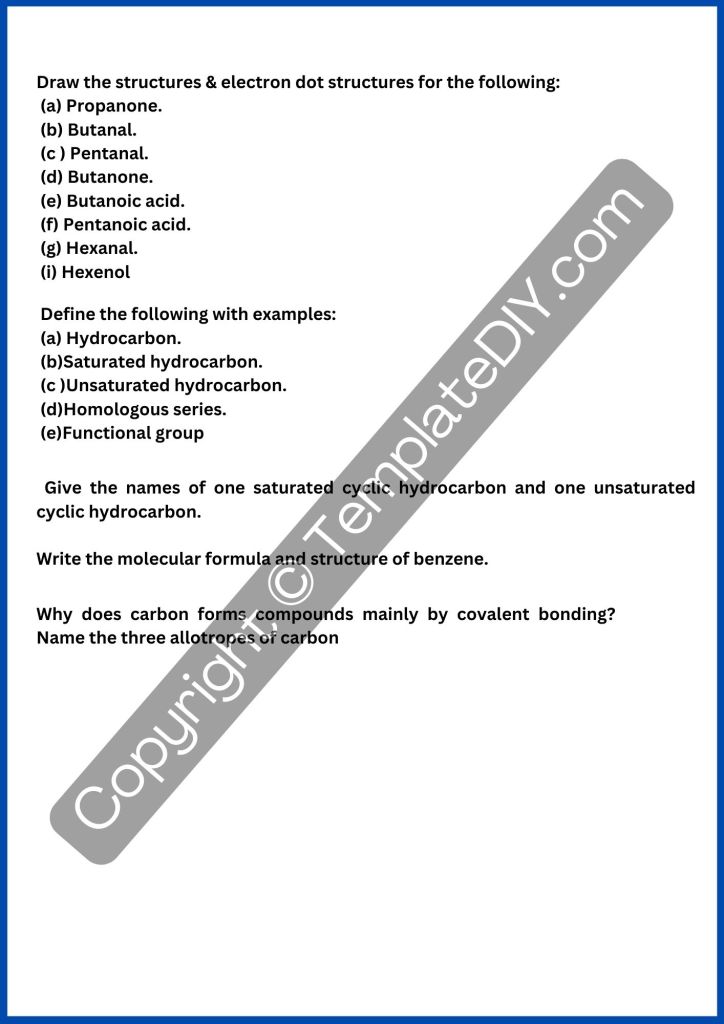 10th Grade Chemistry Worksheets Printable Template PDF, Word