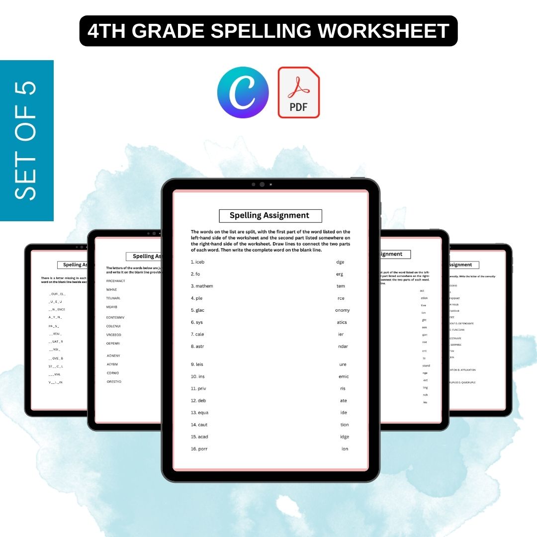 Free Worksheets For 4th Grade Spelling 425x550