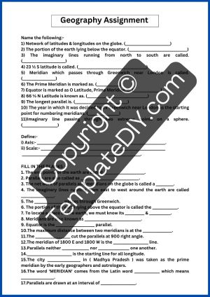 5th Grade Geography Worksheets Printable Template PDF, Word