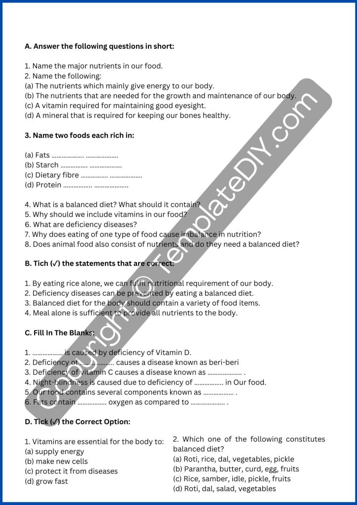 6th Grade Science Worksheets Template Printable PDF, Word