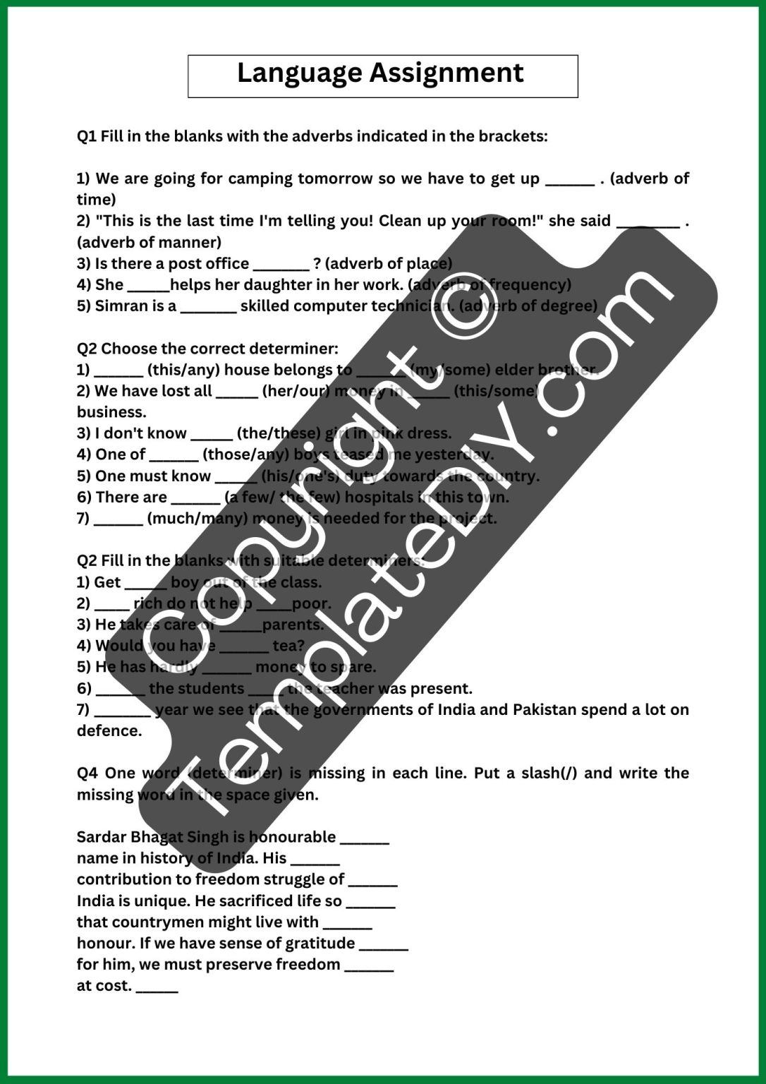 8th Grade Ela Worksheets Template Printable PDF, Word