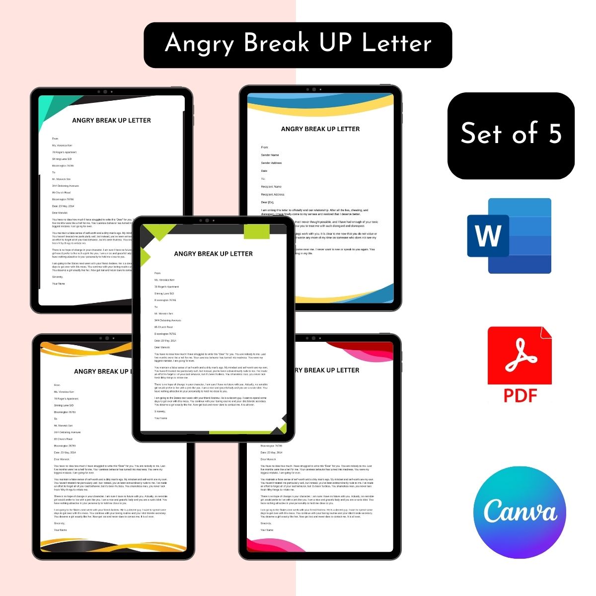 Angry Breakup Letter Sample with Examples [Word Editable]