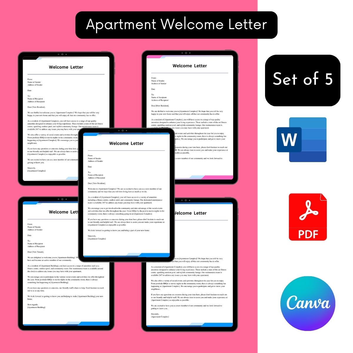 Apartment Welcome Letter Sample with Examples [Word]