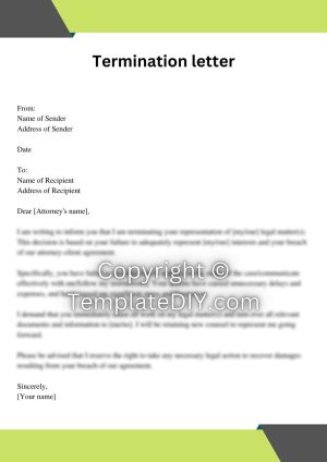 Attorney Termination Letter Sample with Examples [Word]