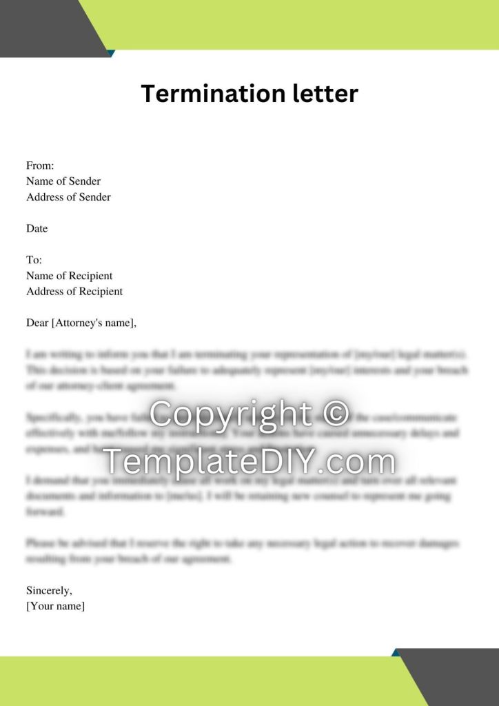 Attorney Termination Letter Sample with Examples [Word]