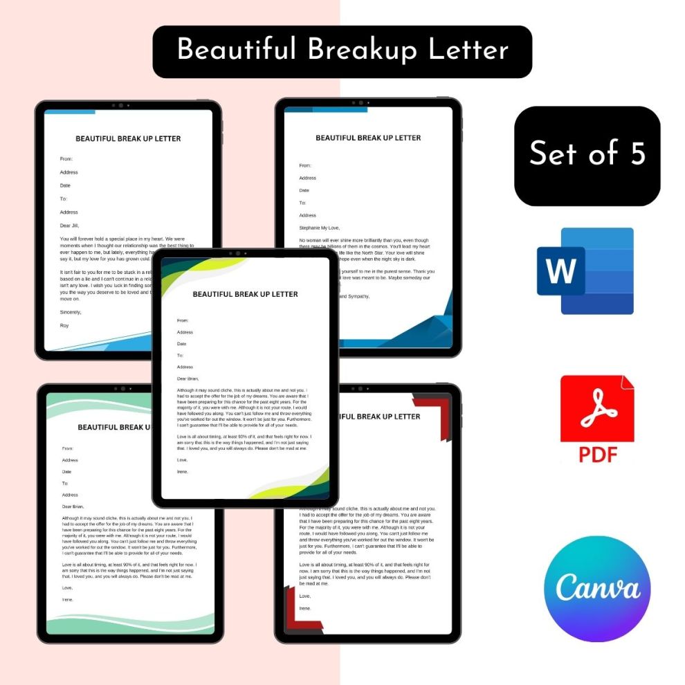 Beautiful Breakup Letter Sample with Examples [Word]