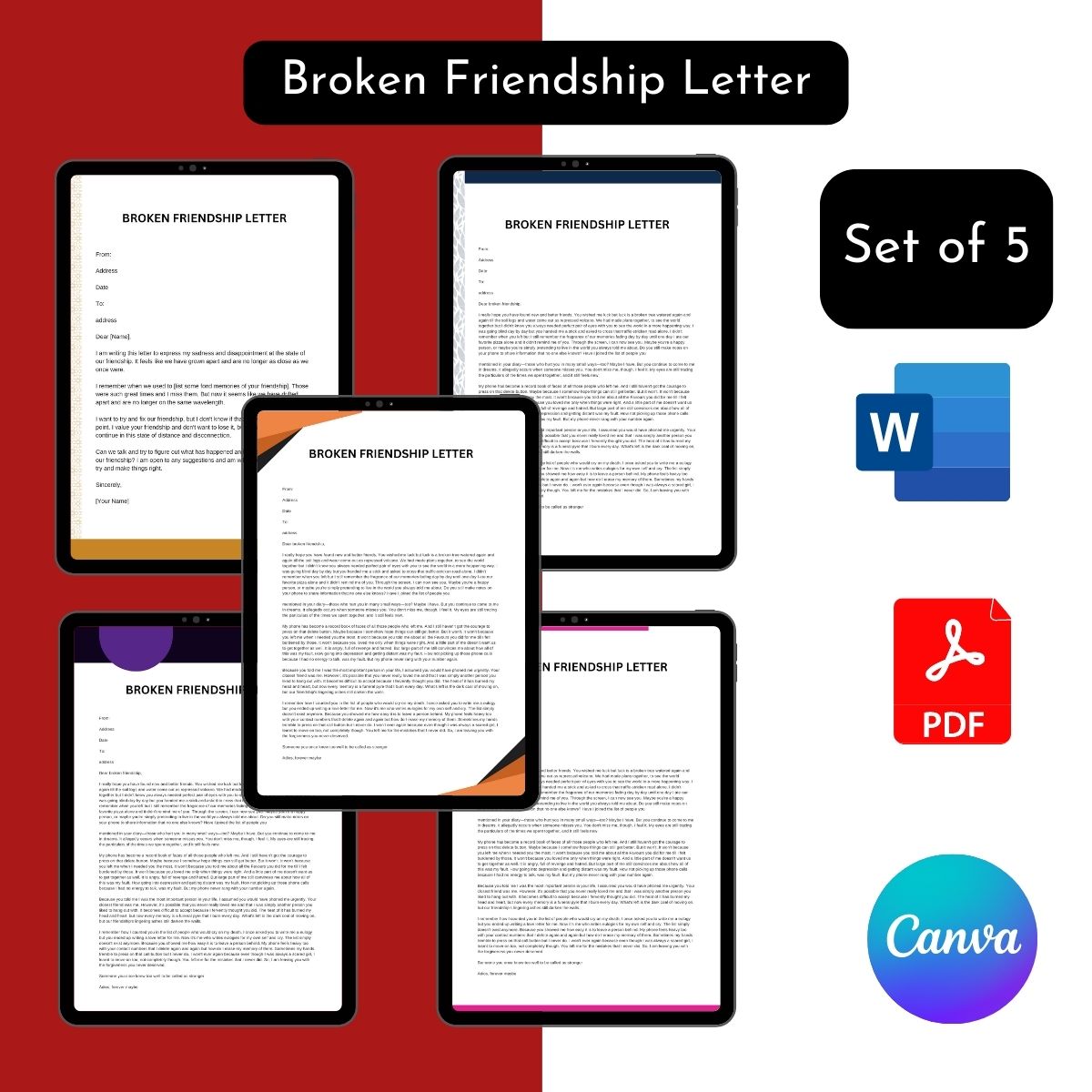 Broken Friendship Letter Sample with Examples [Word]