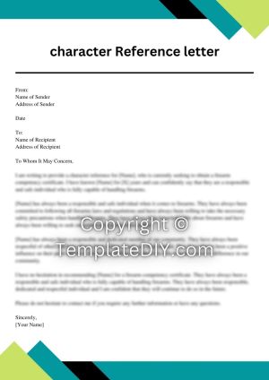 Firearm Competency Character Reference Letter Template