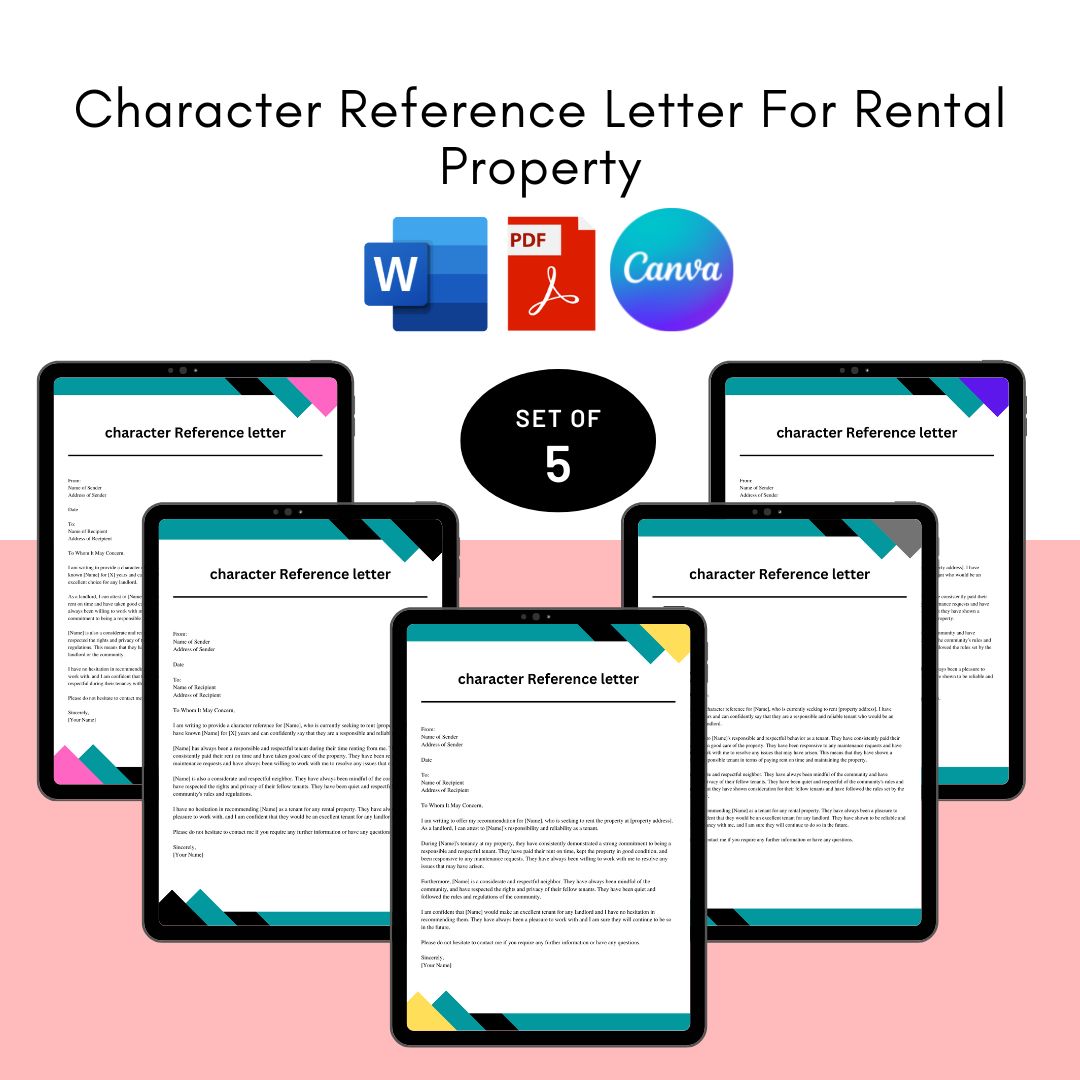 Character Reference Letter For Rental Property
