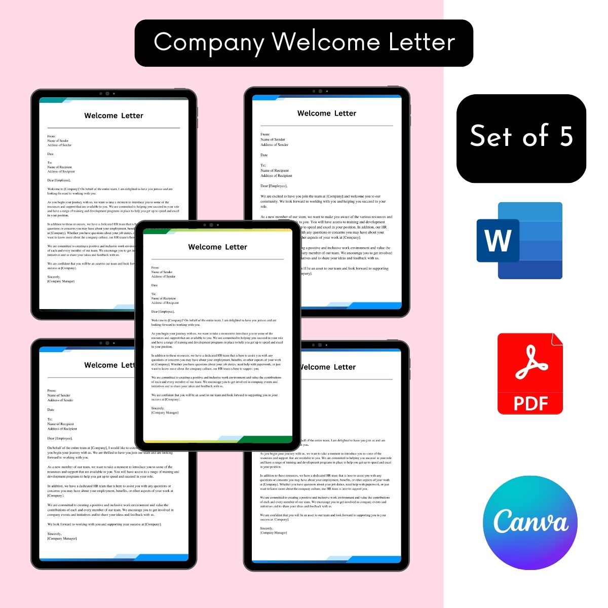 Company Welcome Letter Sample and Examples [Word Editable]