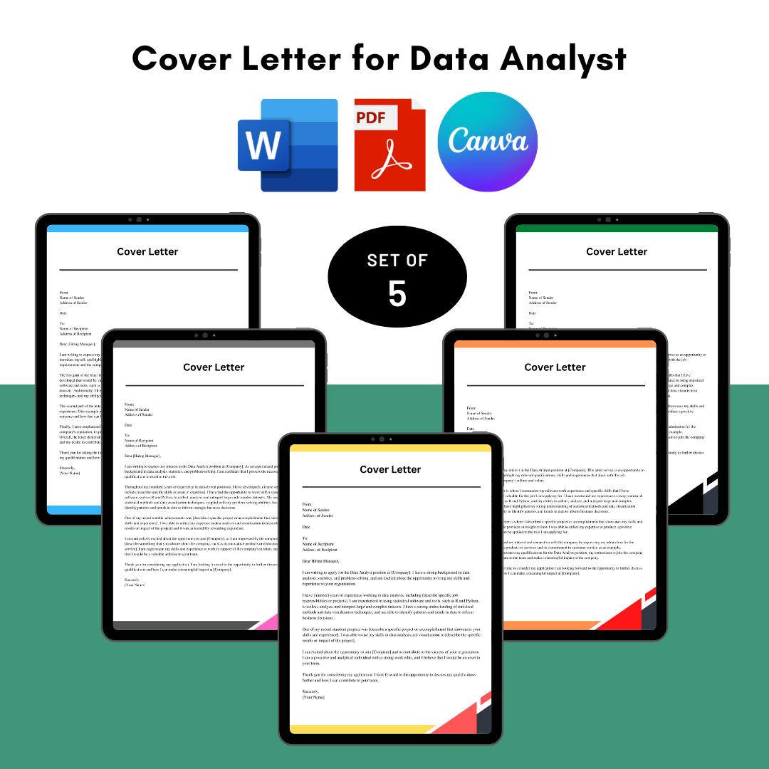 Cover Letter for Data Analyst Sample with Examples [Word]