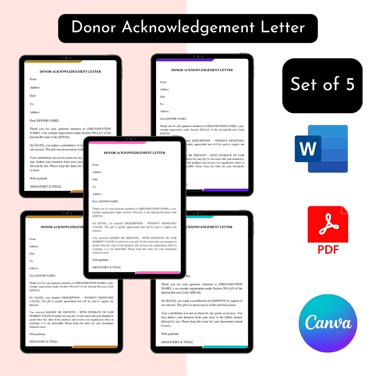 Donor Acknowledgement Letter Sample with Examples PDF, Word