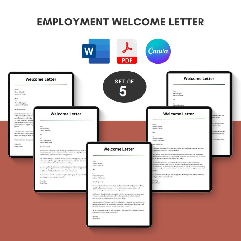 Employment Welcome Letter Sample with Examples [Word]