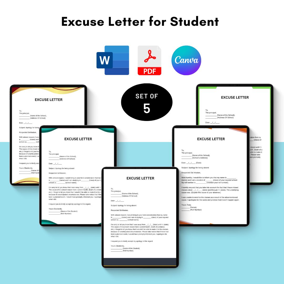 Excuse Letter for Student | Printable Templates & Samples