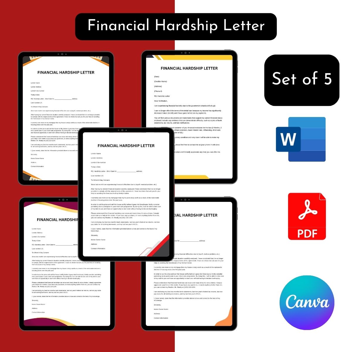 Financial Hardship Letter Template | Download Word Example