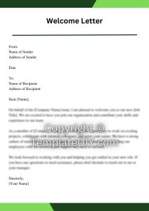 Formal Welcome Letter Sample with Examples [Word Editable]