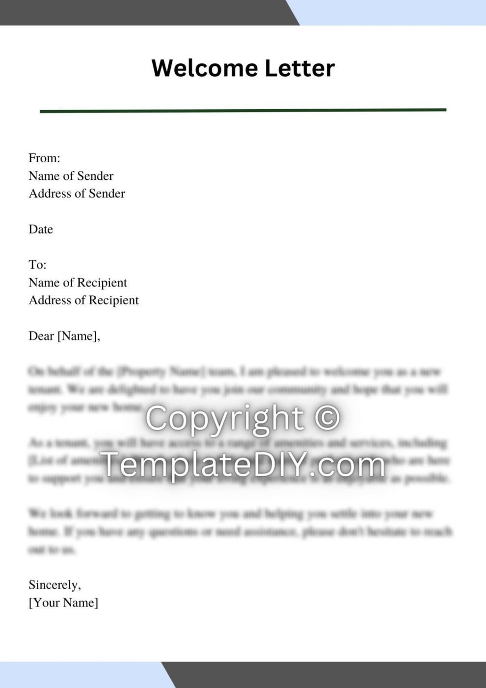 Formal Welcome Letter Sample with Examples [Word Editable]