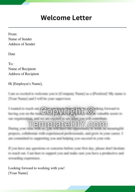 Job Welcome Letter Sample with Examples [Word Editable]