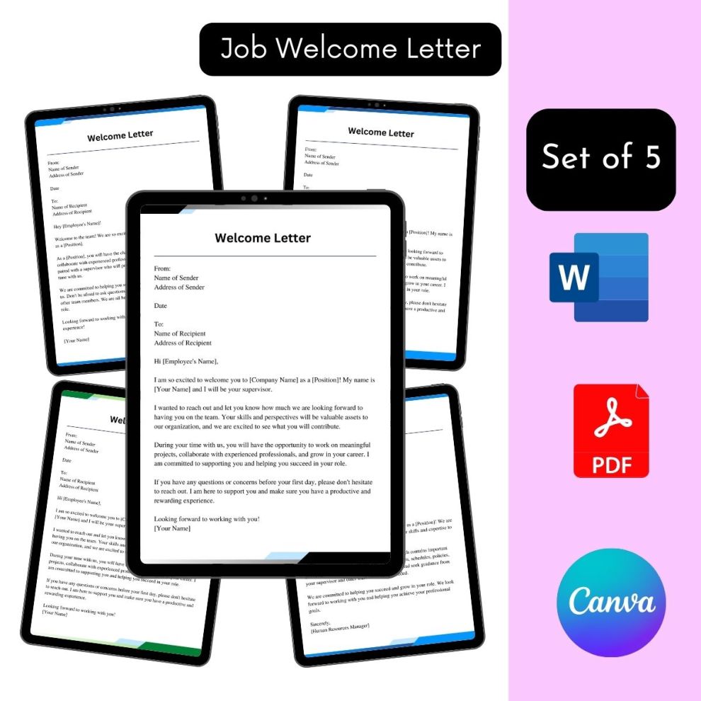 Job Welcome Letter Sample with Examples [Word Editable]