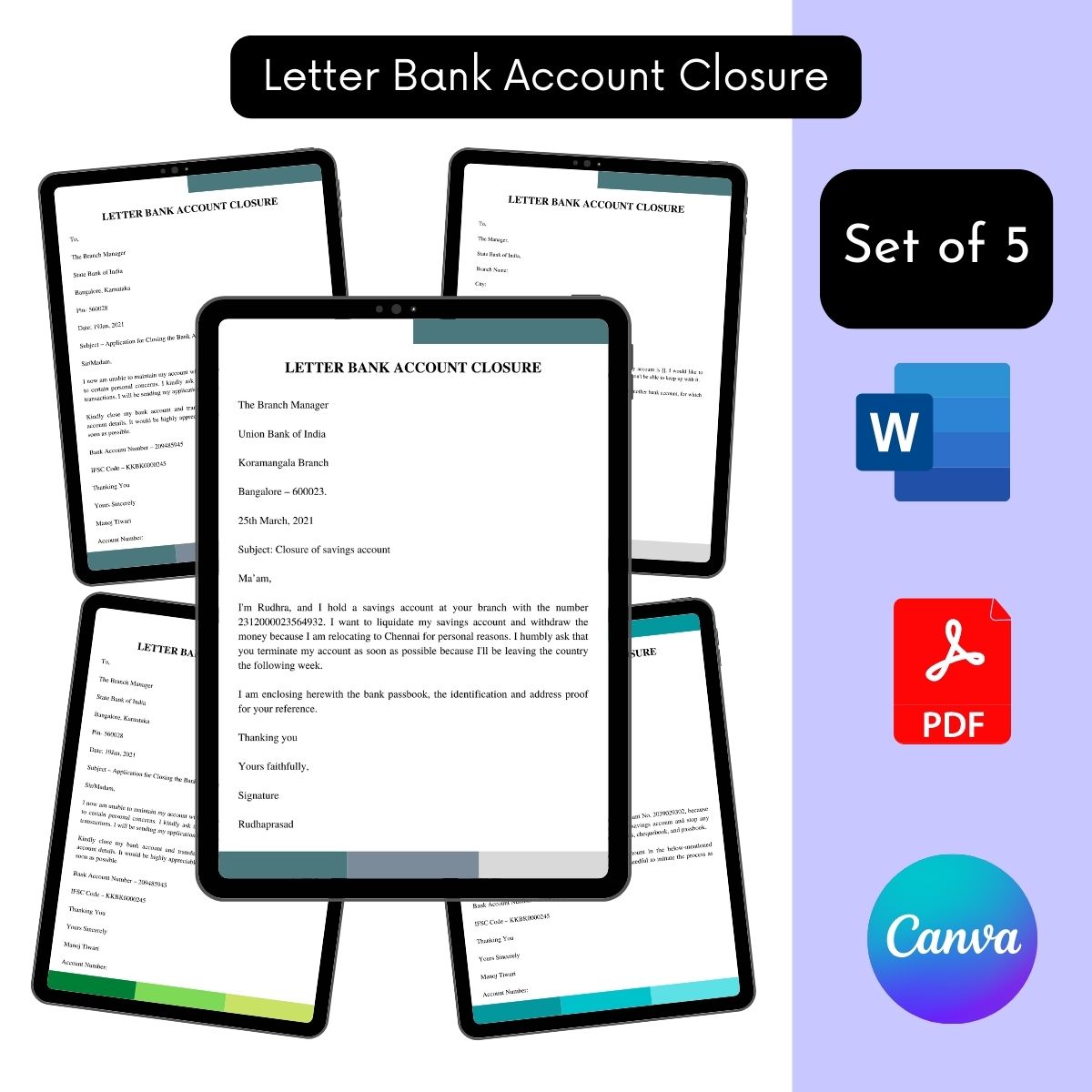 Bank Account Closure Letter Sample & Template | Download Now