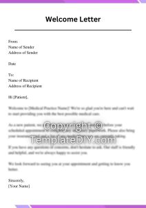 Medical Office Welcome Letter Sample with Examples [Word]