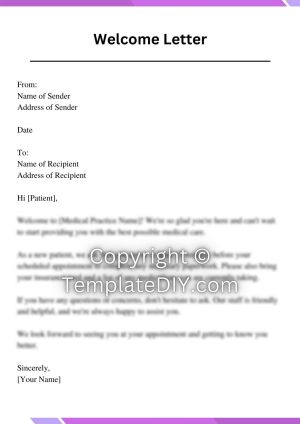 Medical Office Welcome Letter Sample with Examples [Word]