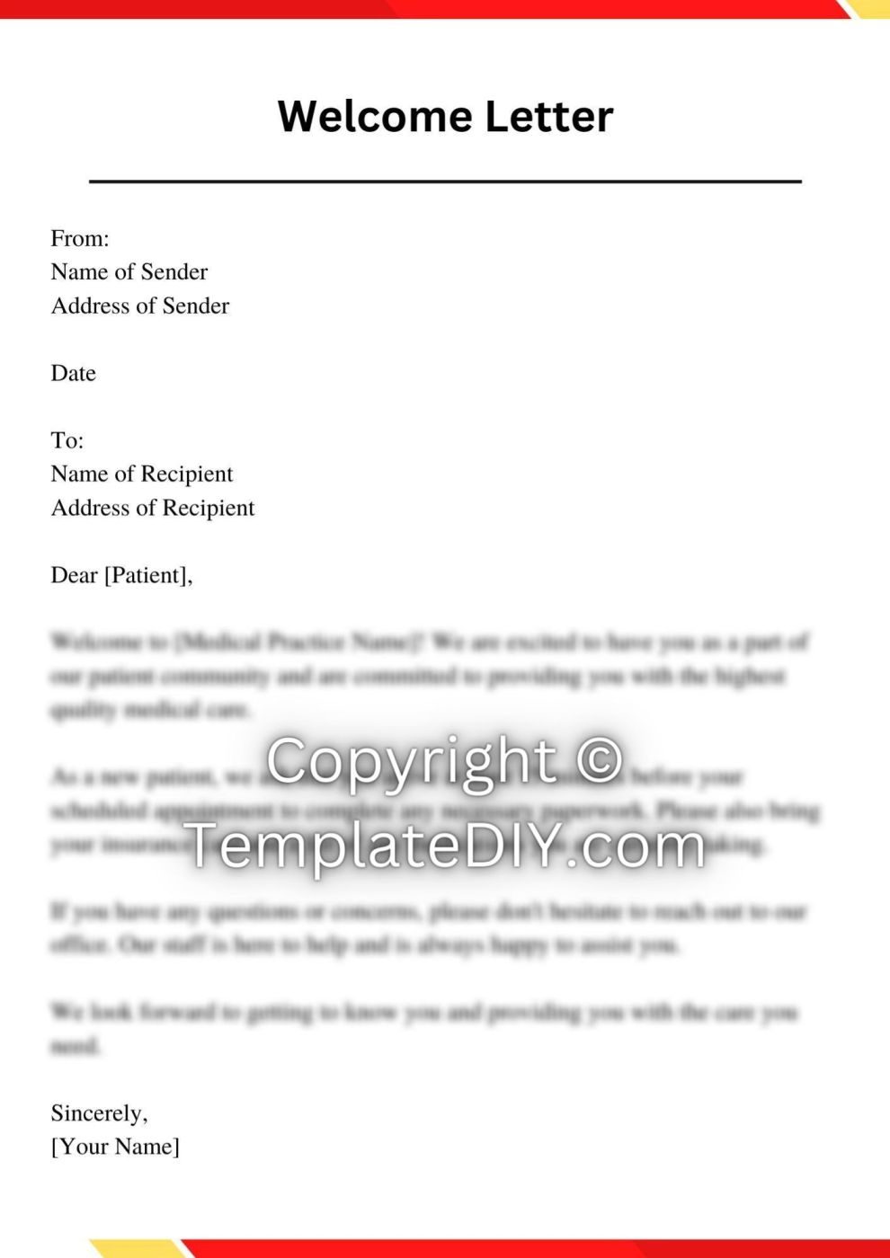 Medical Office Welcome Letter Sample with Examples [Word]