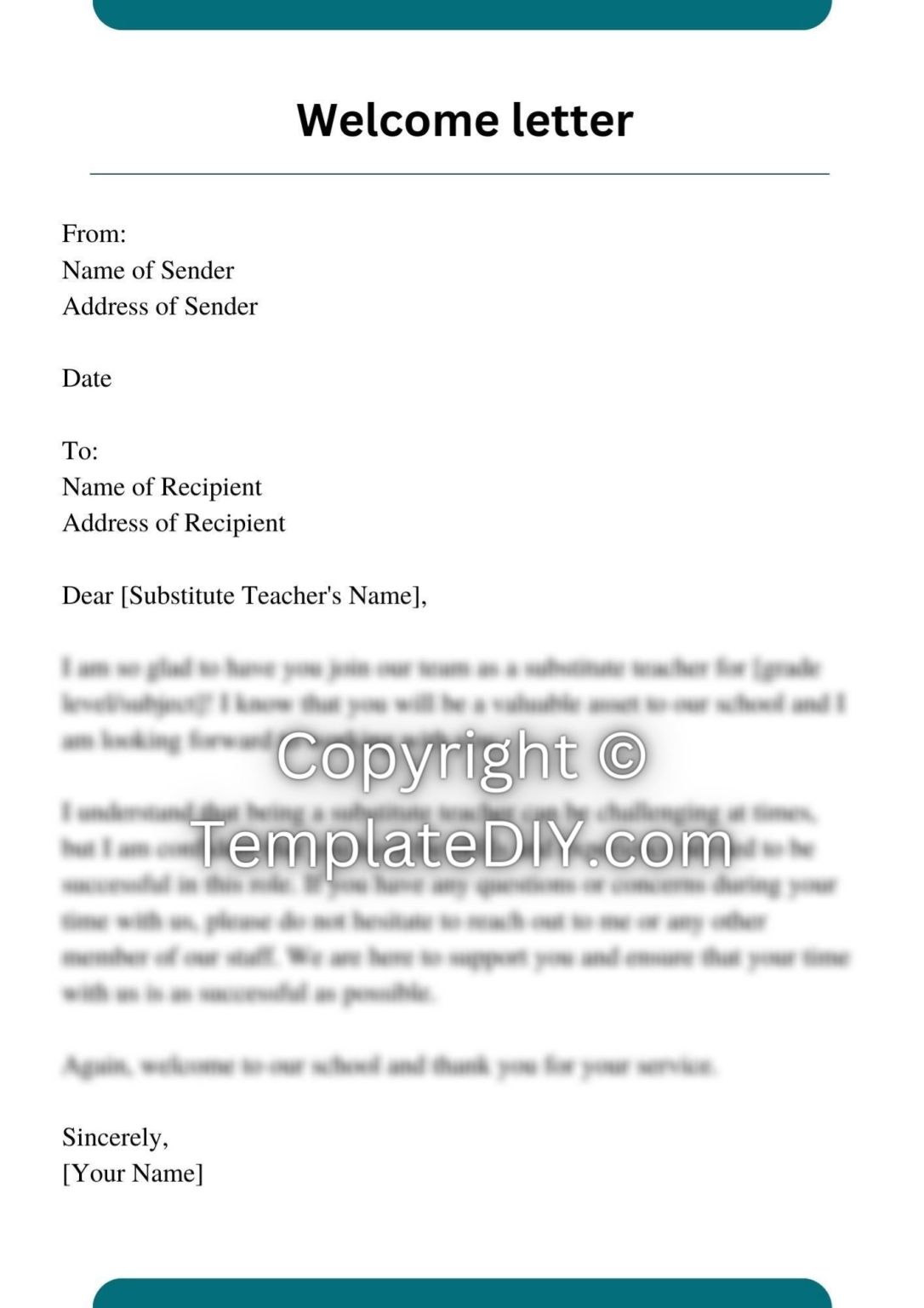 New Business Welcome Letter Sample and Examples [Word]