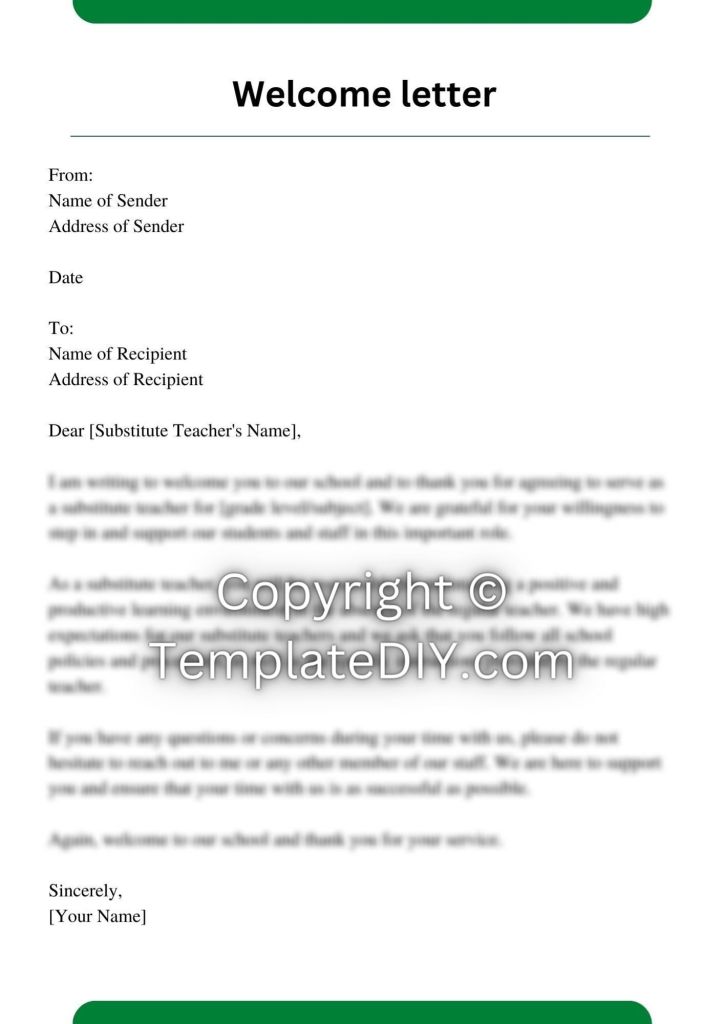 New Business Welcome Letter Sample and Examples [Word]