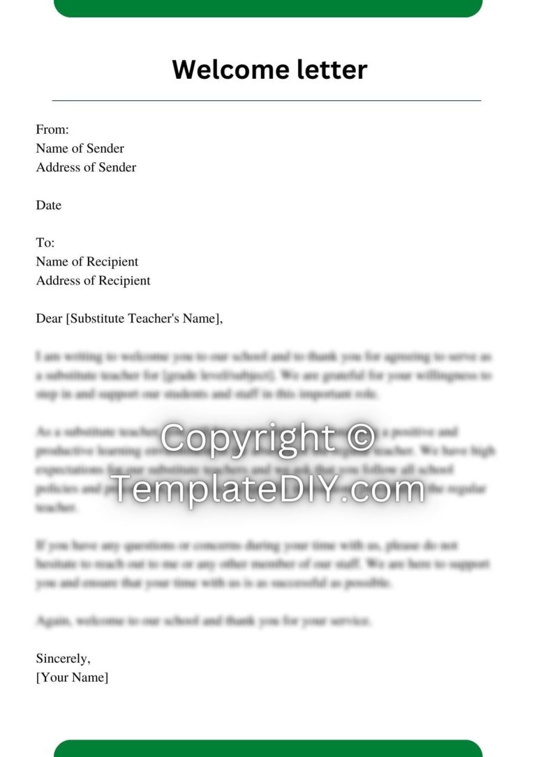 New Business Welcome Letter Sample and Examples [Word]