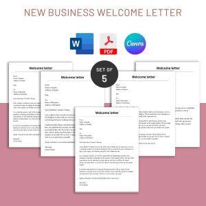 New Business Welcome Letter Sample and Examples [Word]