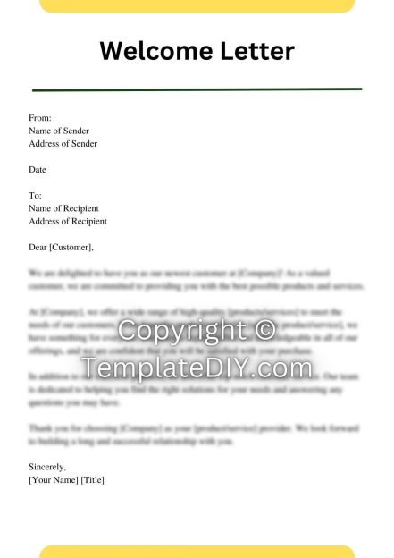 New Customer Welcome Letter Sample with Examples [Word]