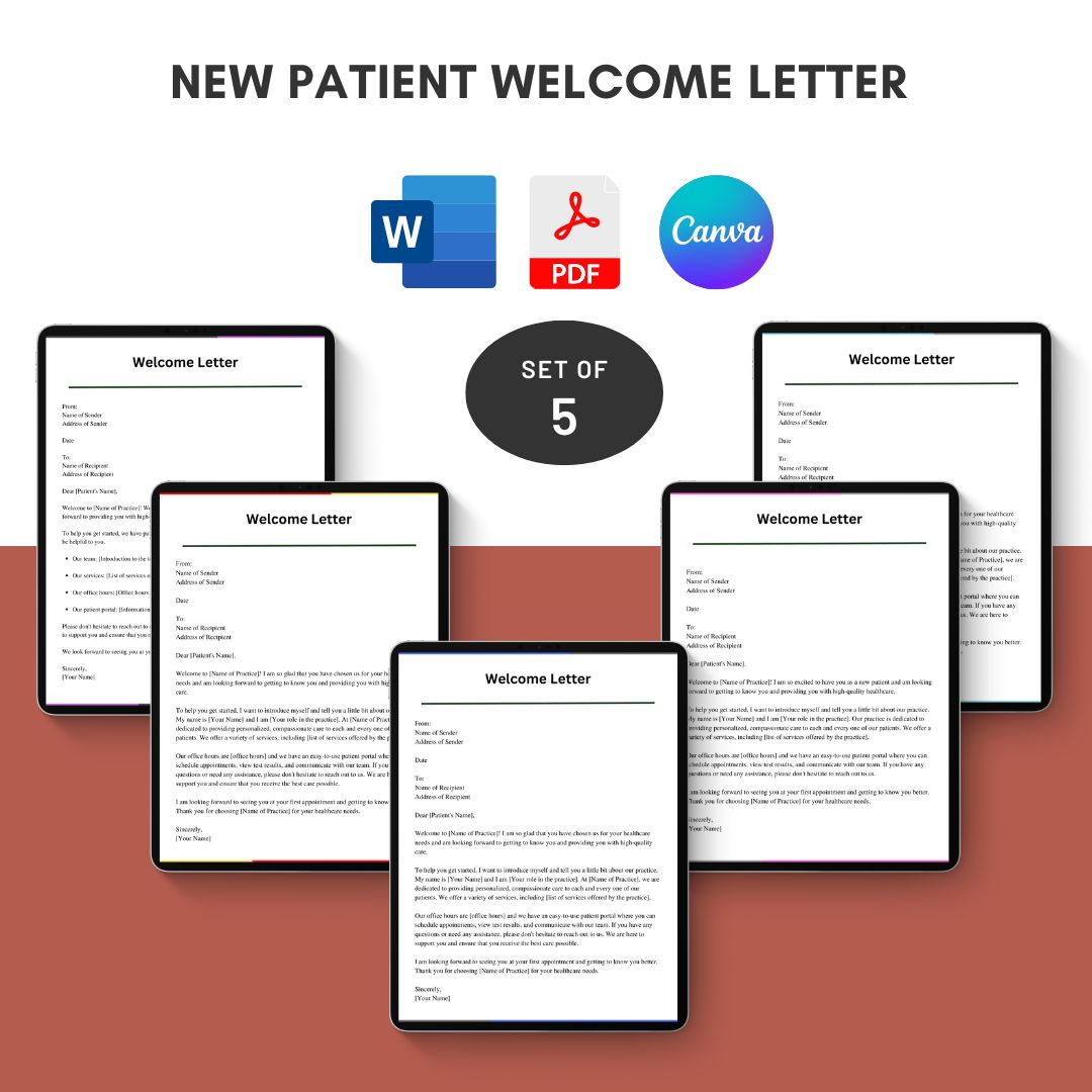 New Patient Welcome Letter Sample Template with Examples