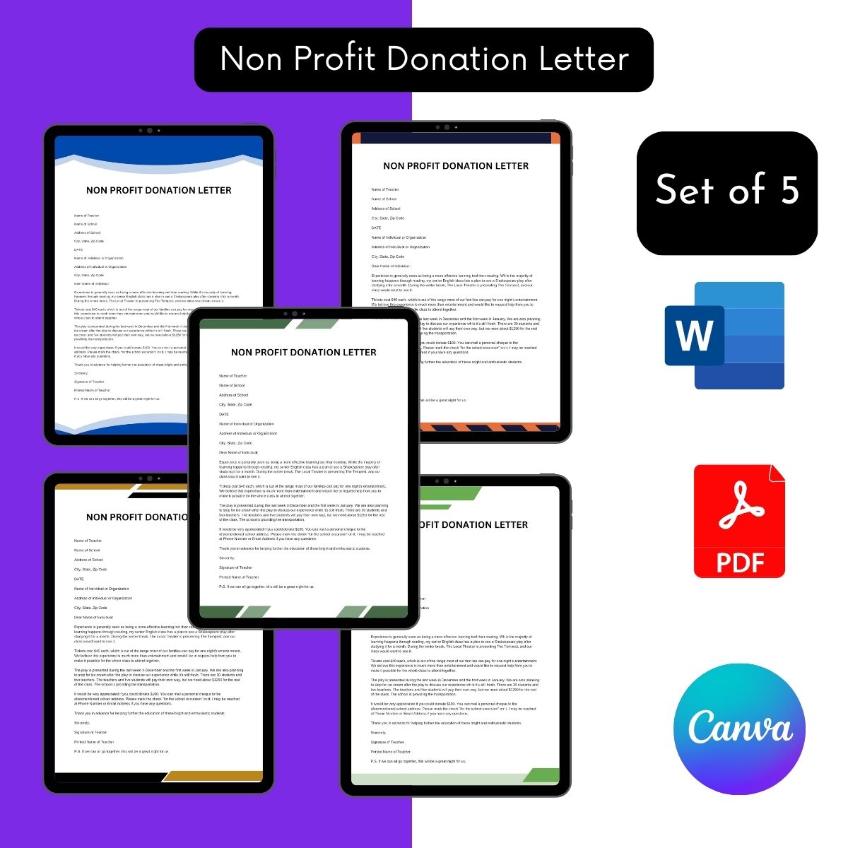 Non Profit Donation Letter Sample with Examples [Word]