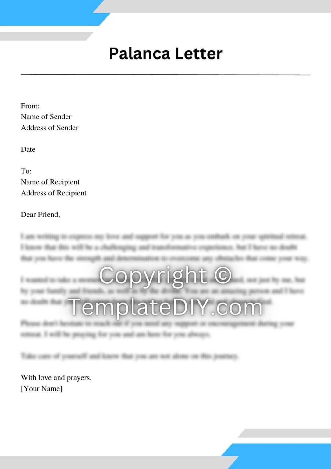 Palanca Letter for Friend Sample with Examples [Word]