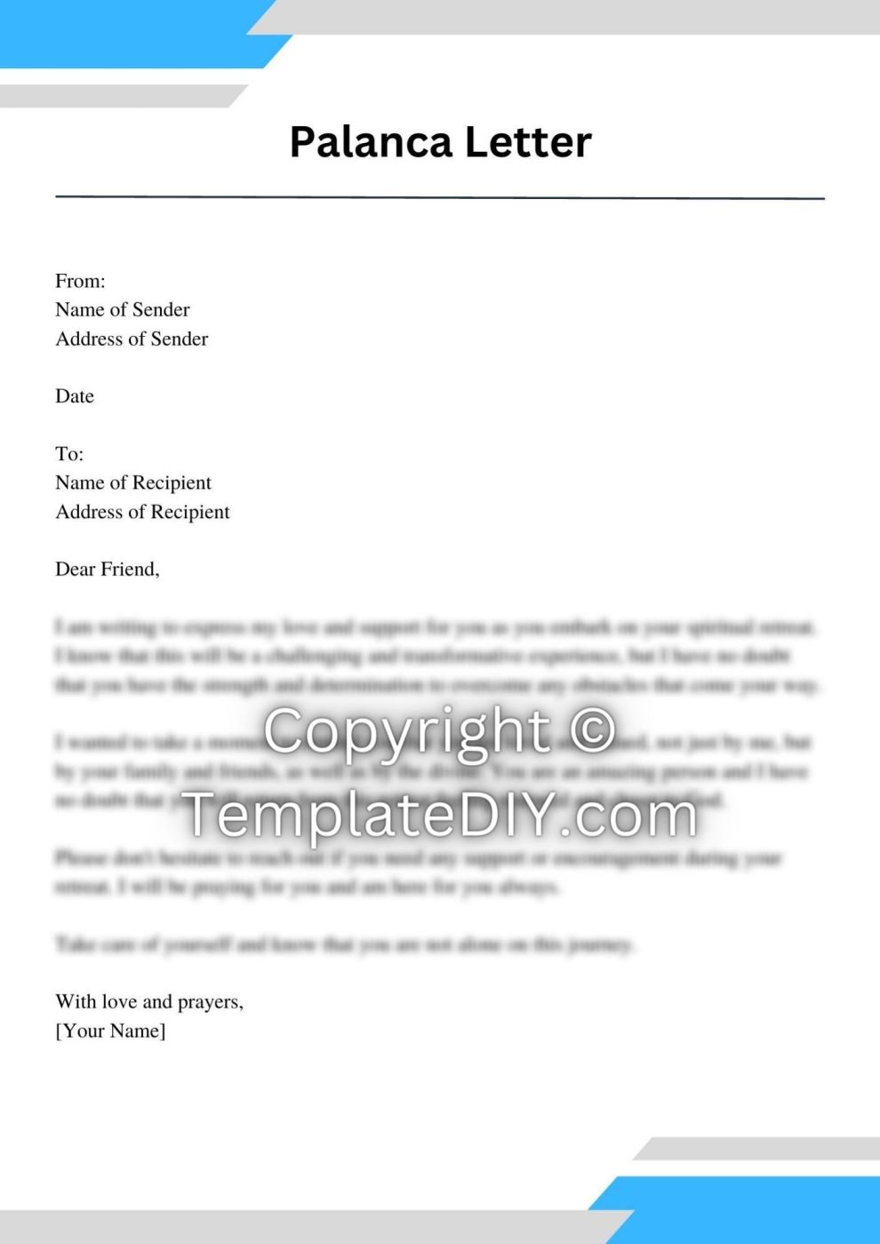 Palanca Letter for Friend Sample with Examples [Word]