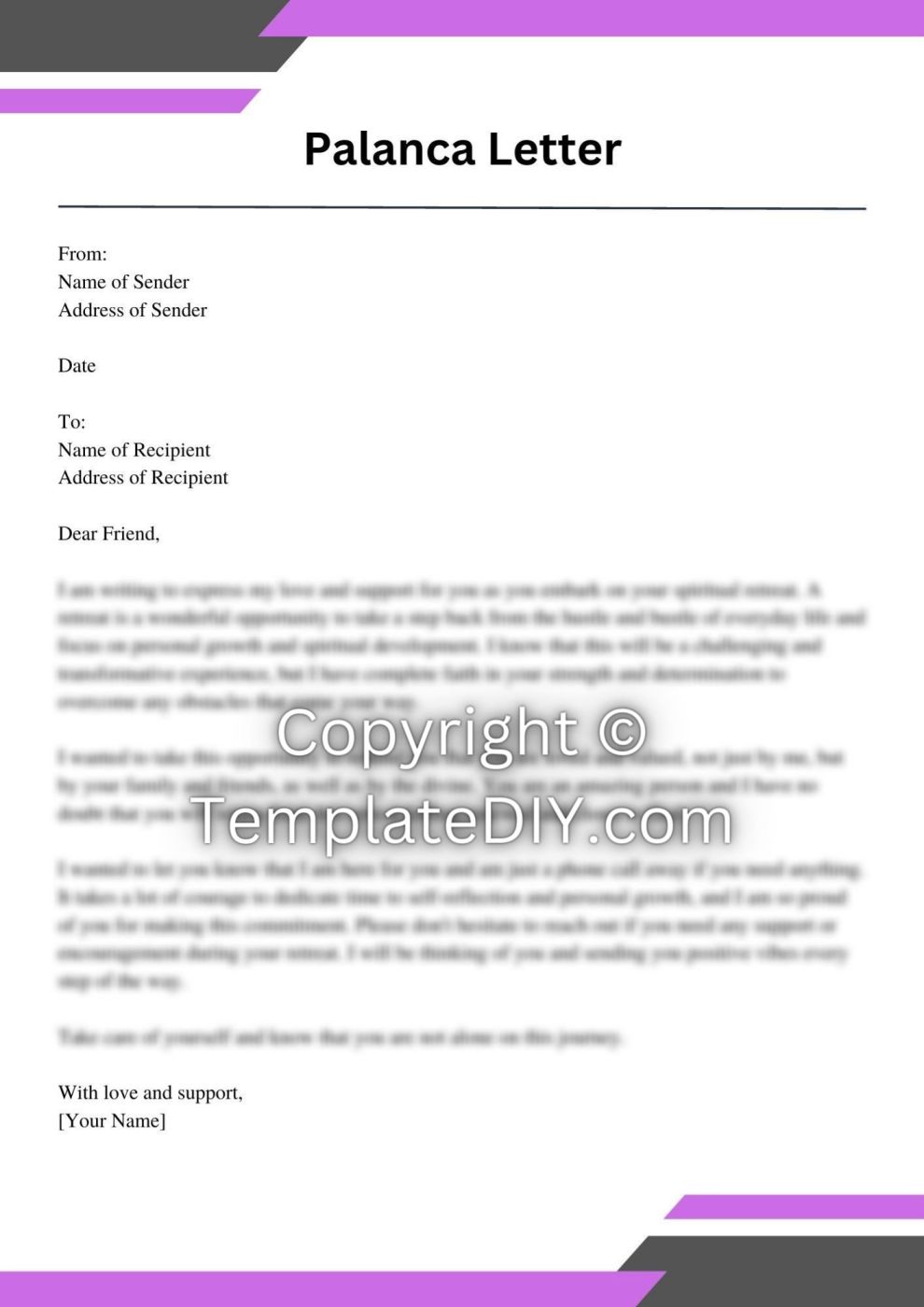 Palanca Letter for Friend Sample with Examples [Word]