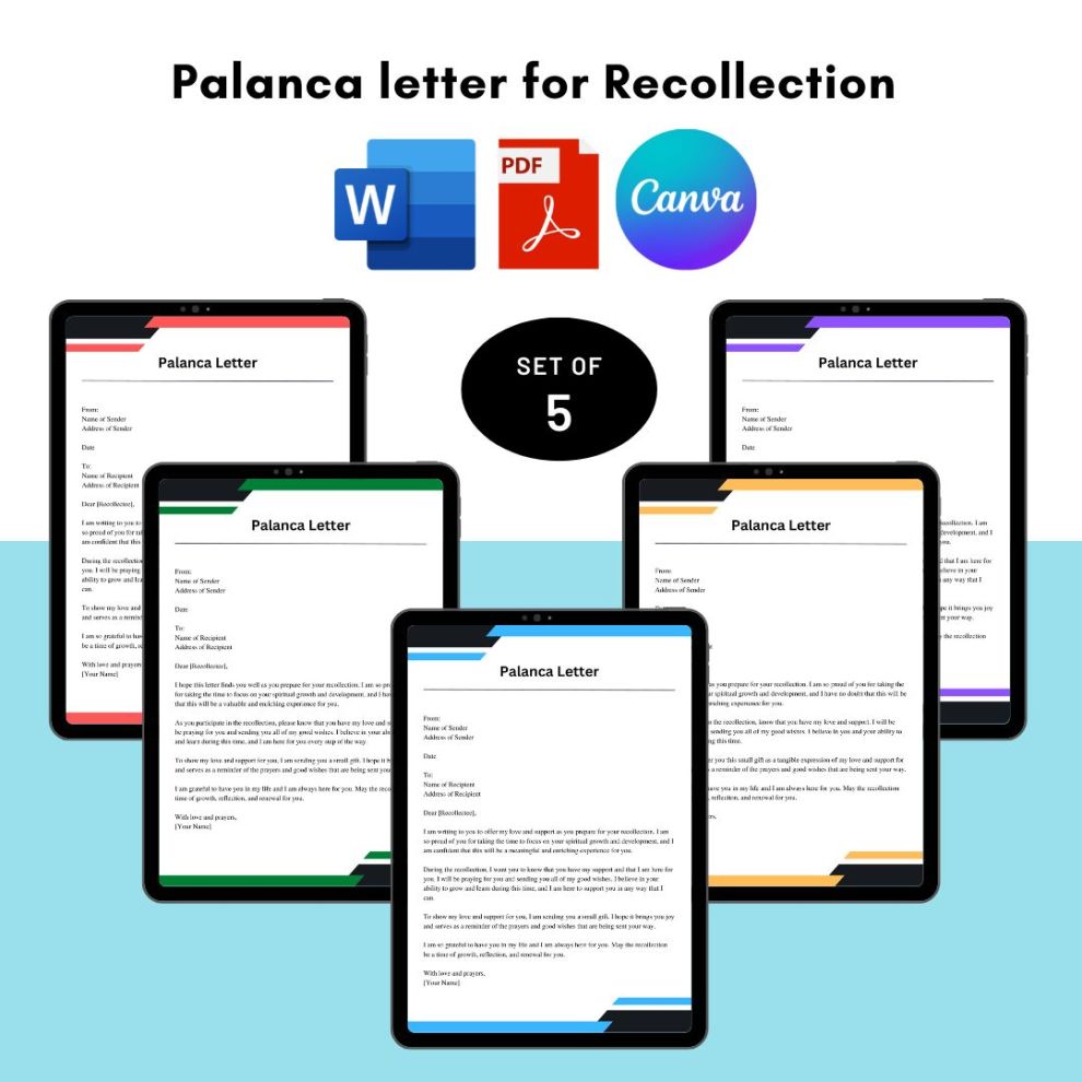 Palanca Letter for Recollection Template | Download Word Example