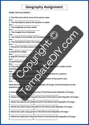 5th Grade Geography Worksheets Printable Template PDF, Word