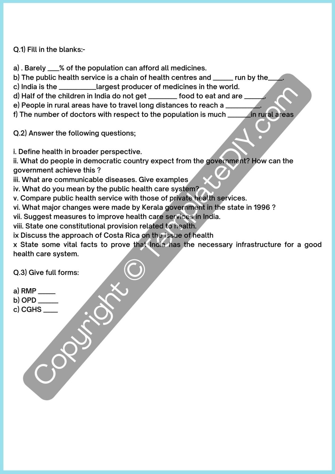 7th Grade Social Studies Worksheets Template PDF, Word
