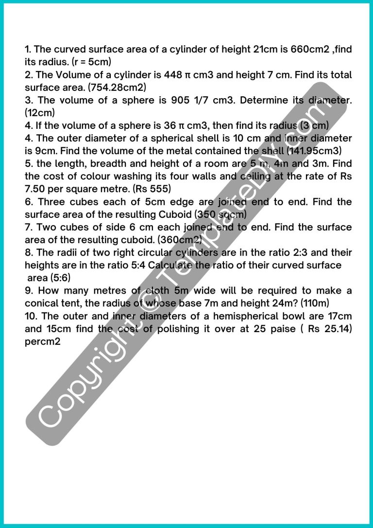 9th Grade Geometry Worksheets Template Printable PDF, Word
