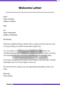 Medical Office Welcome Letter Sample with Examples [Word]