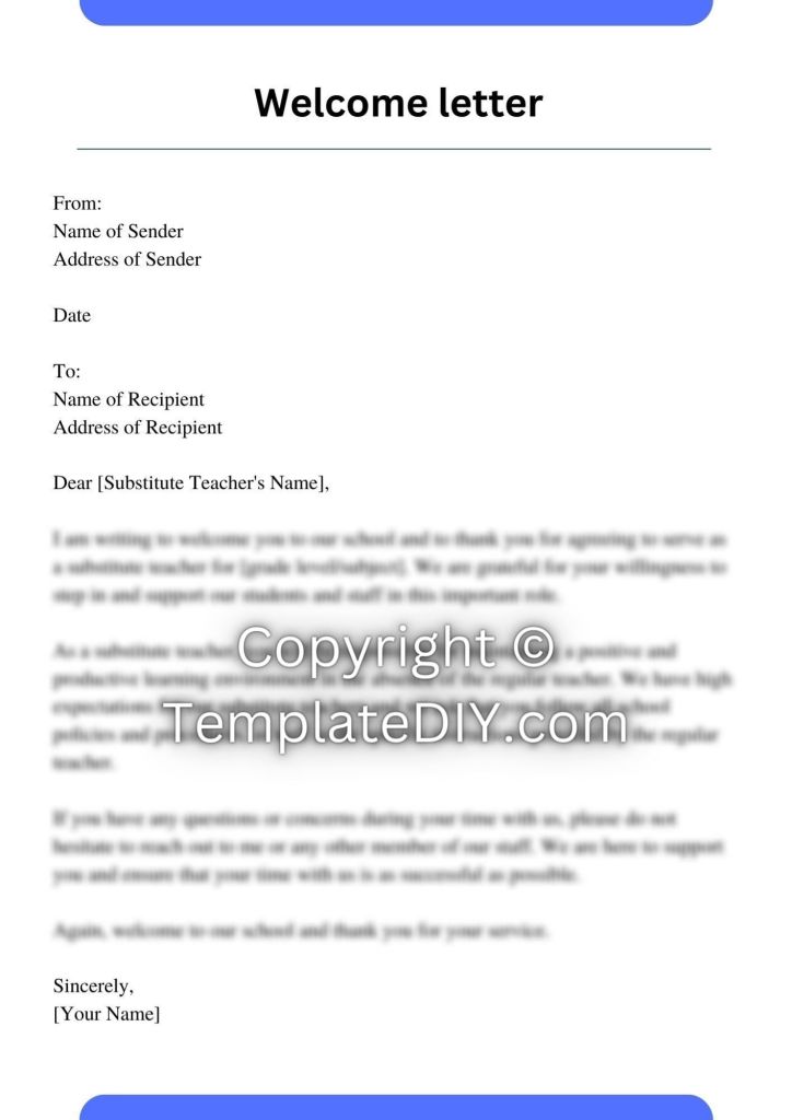 New Business Welcome Letter Sample and Examples [Word]