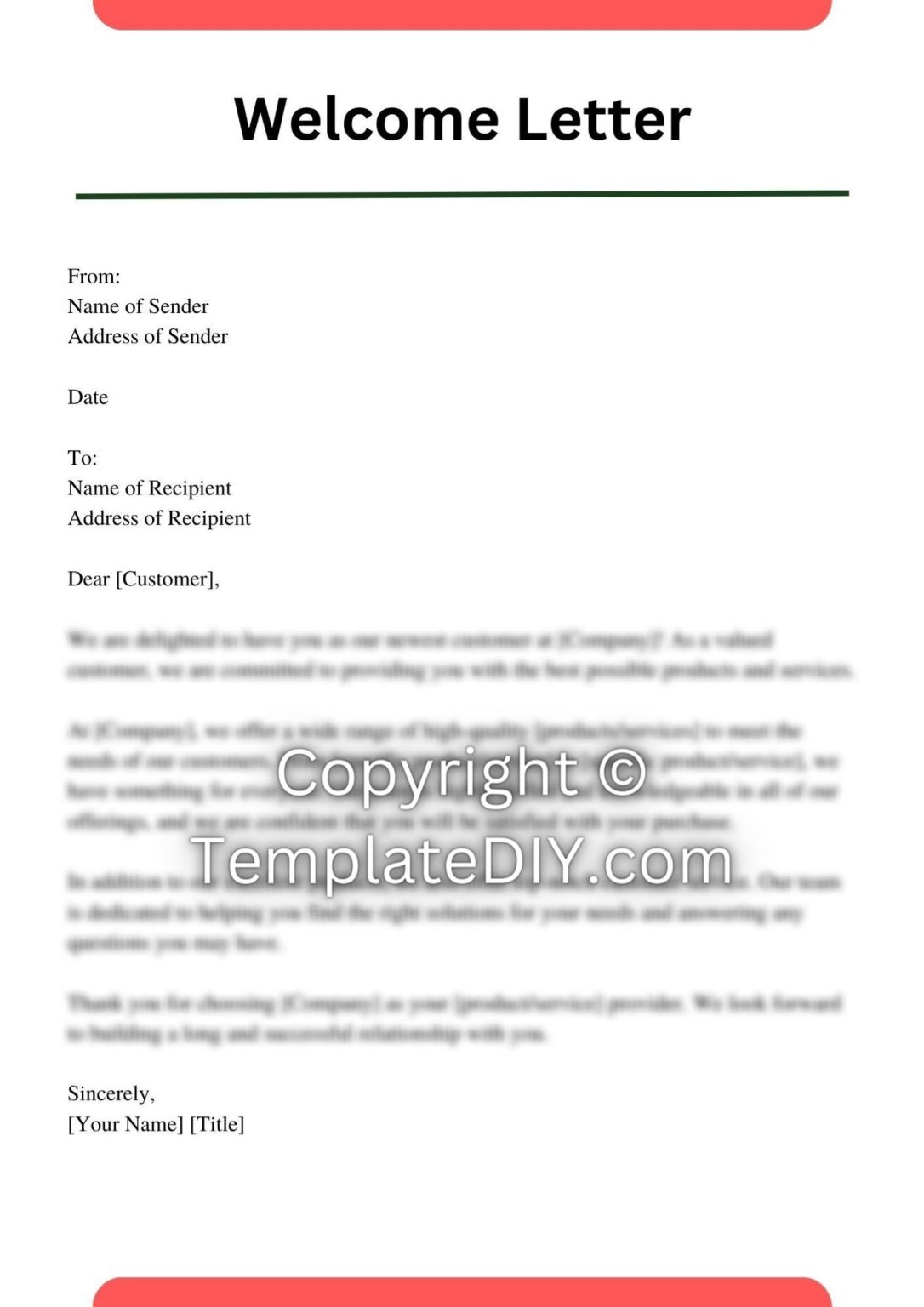 New Customer Welcome Letter Sample with Examples [Word]