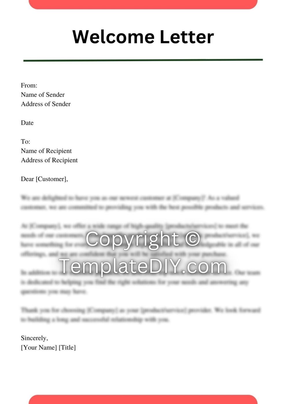 New Customer Welcome Letter Sample with Examples [Word]