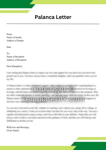 Palanca Letter for Daughter Template | Download & Personalize